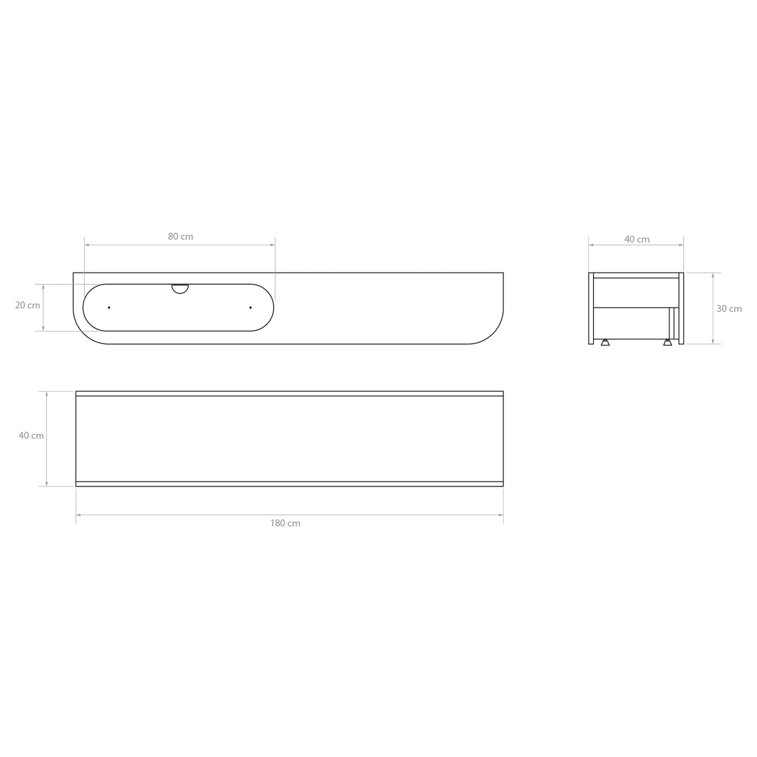 Ikon Bench L Individual Oak