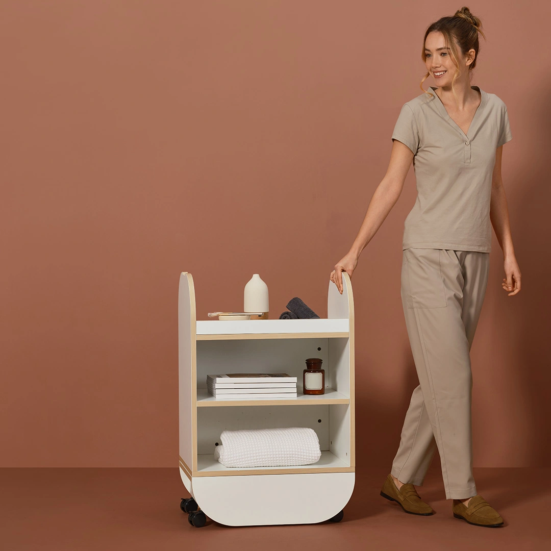 Ikon Trolley com prateleiras Branco